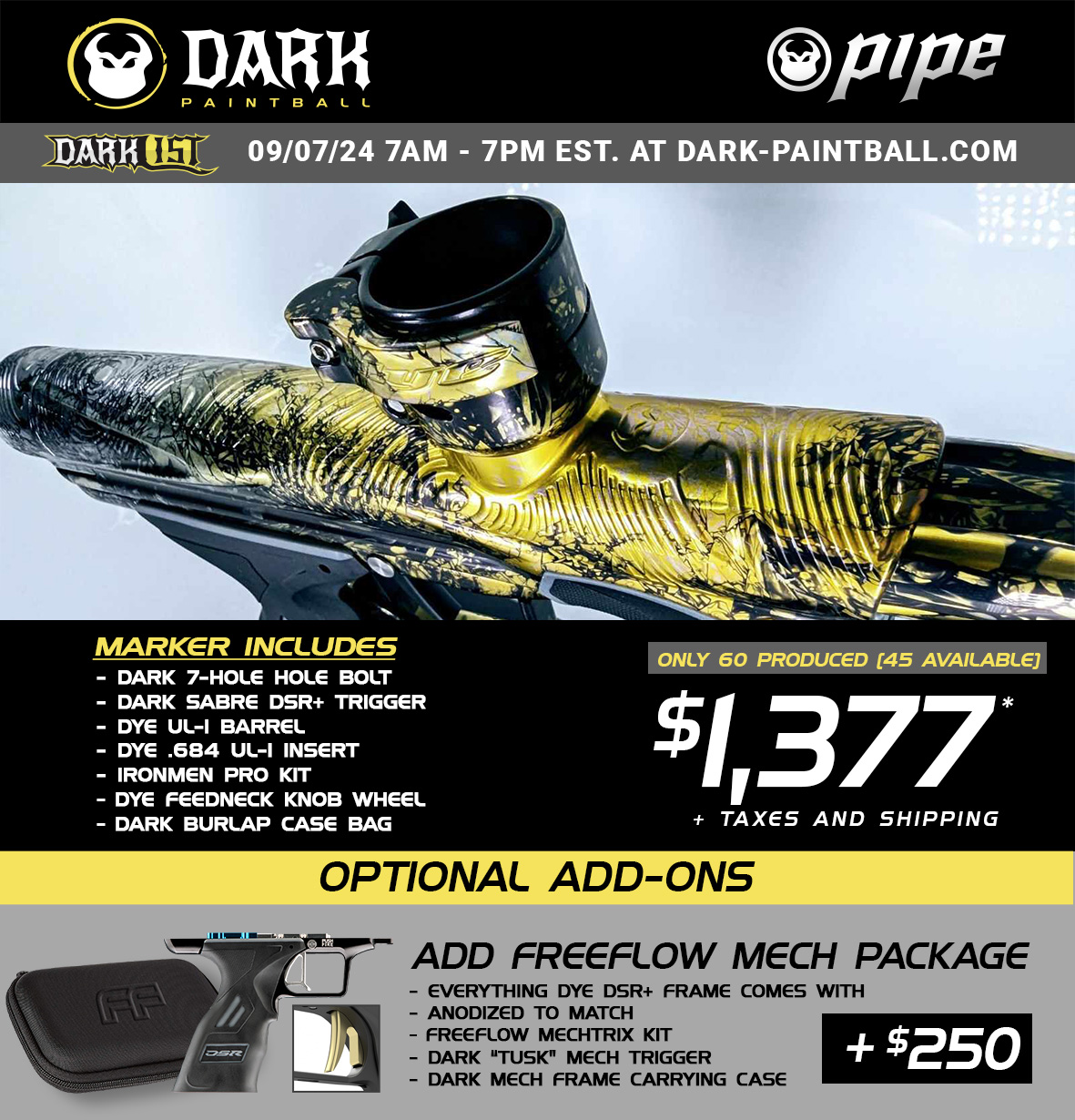 DARK PIPE | Markers | Products | Dark Paintball